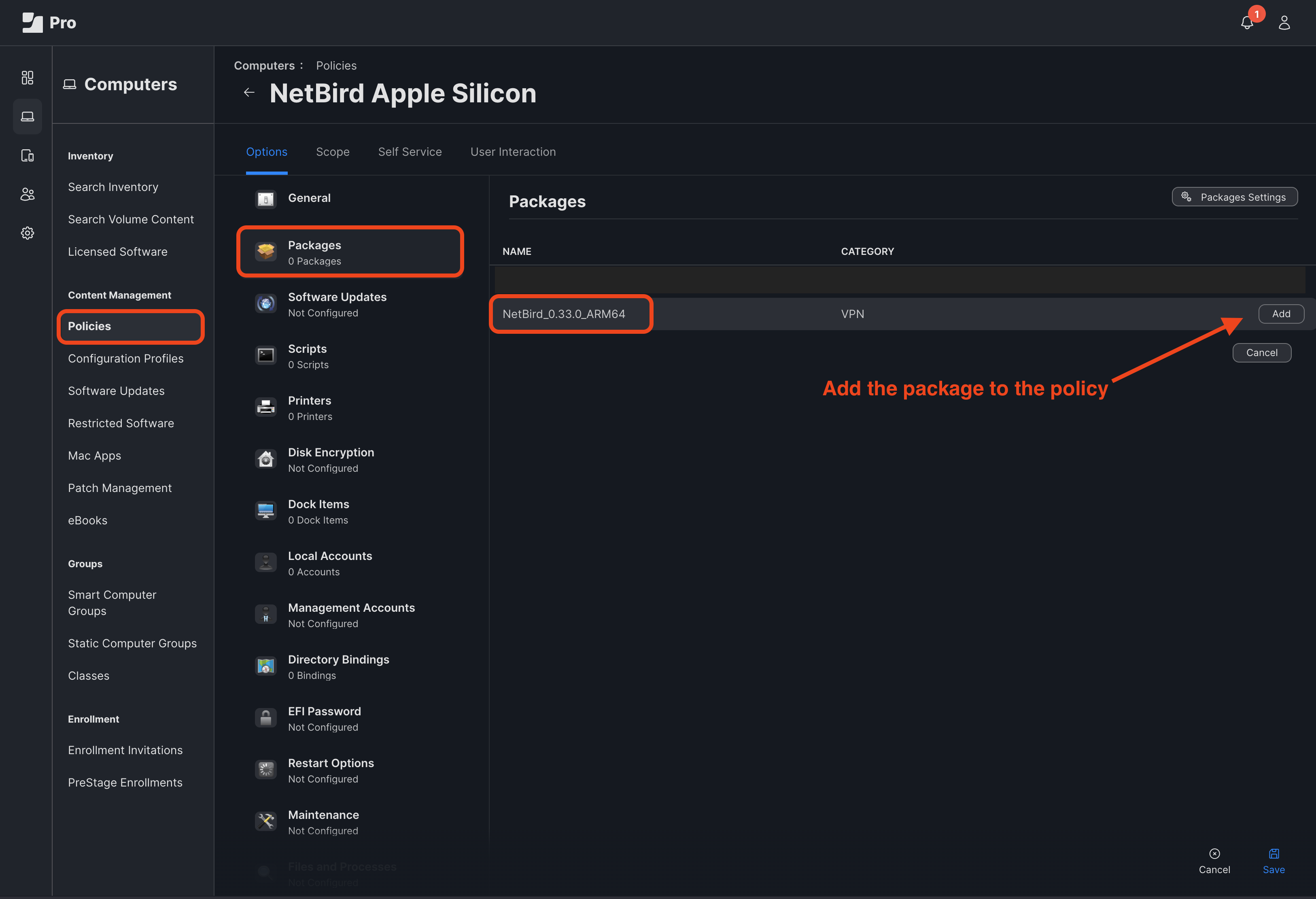 Deploying NetBird's with Jamf Pro - NetBird Docs